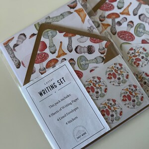 Mushroom Letter Writing Set - Etsy