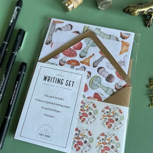 Mushroom Letter Writing Set - Etsy