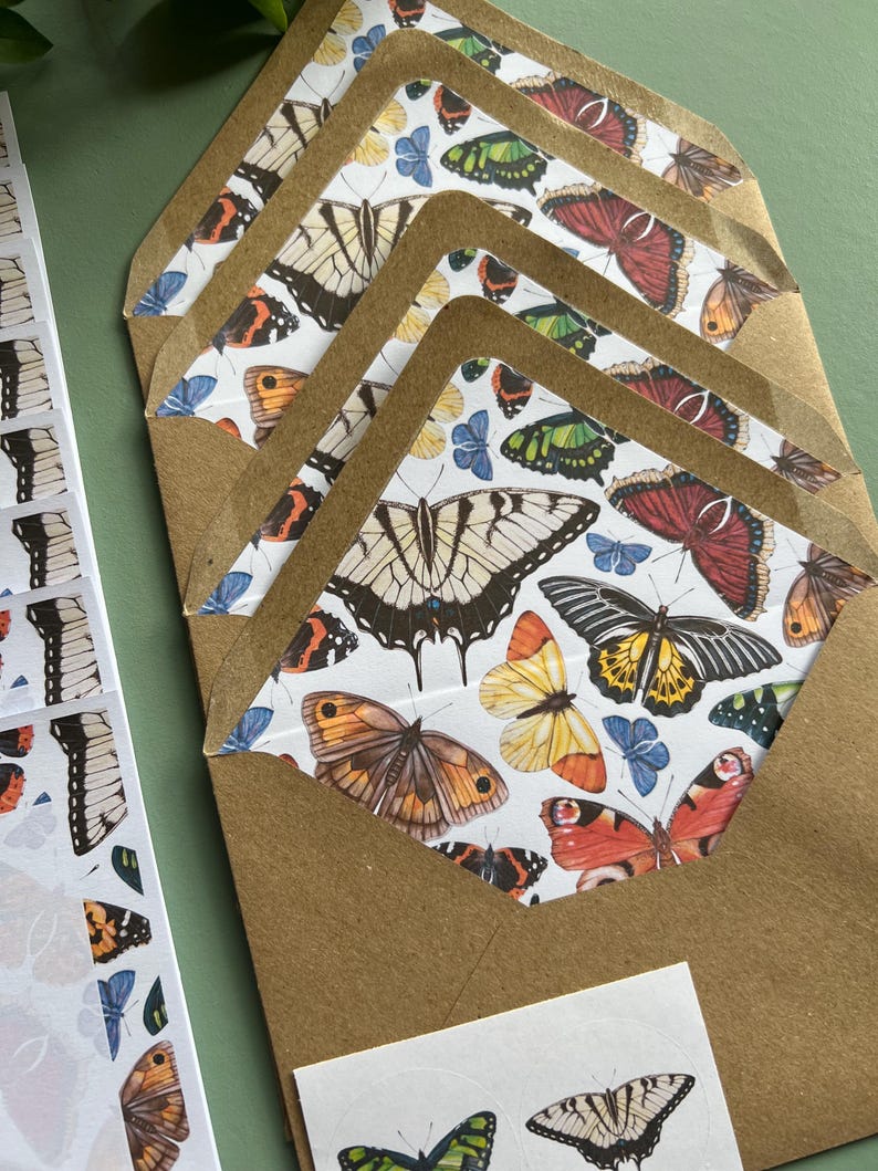 Butterfly Letter Writing Set, Entomology Gift, Insect Stationery - Etsy