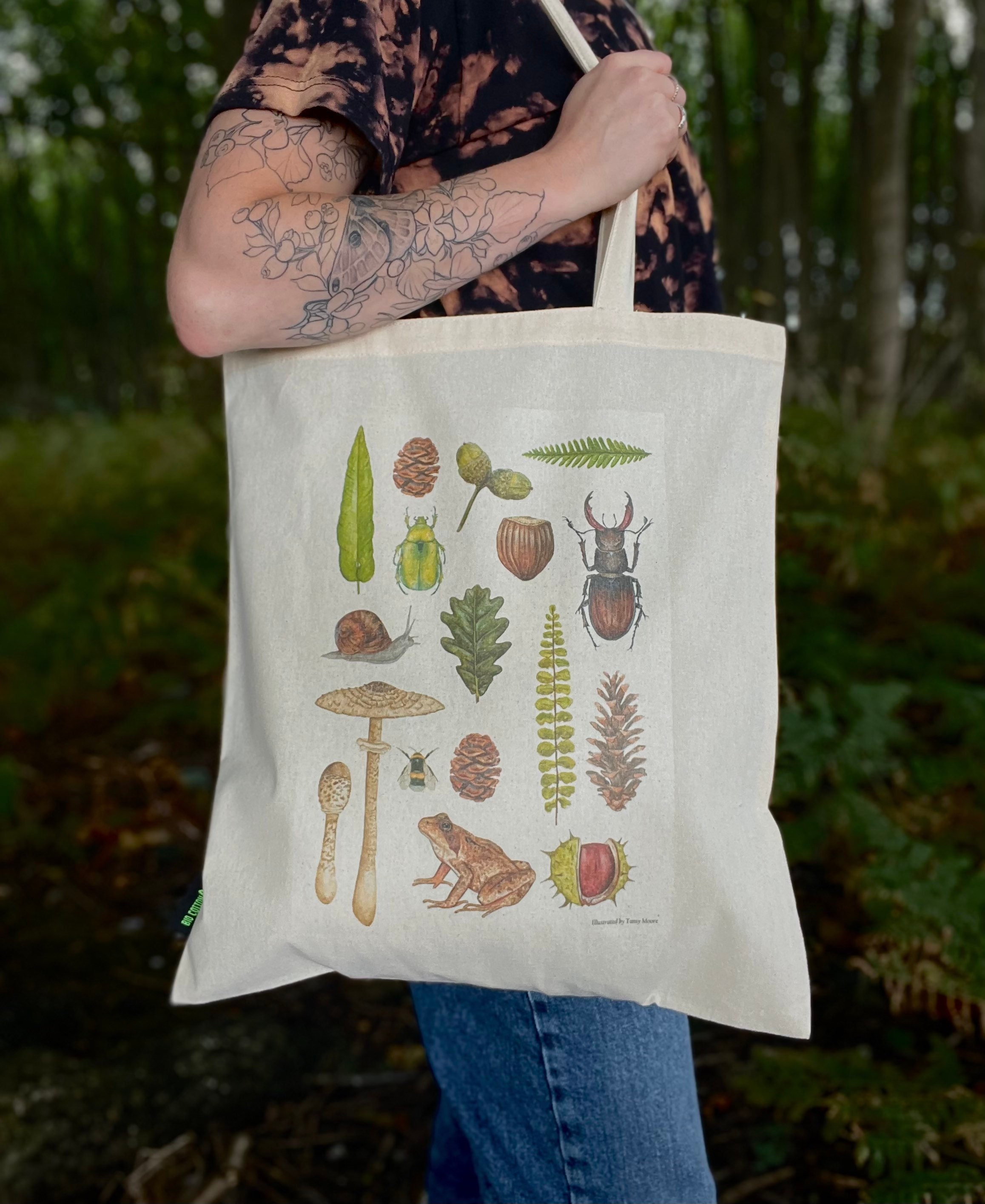 Nature Finds Organic Cotton Tote Bag Eco Friendly Shopping - Etsy
