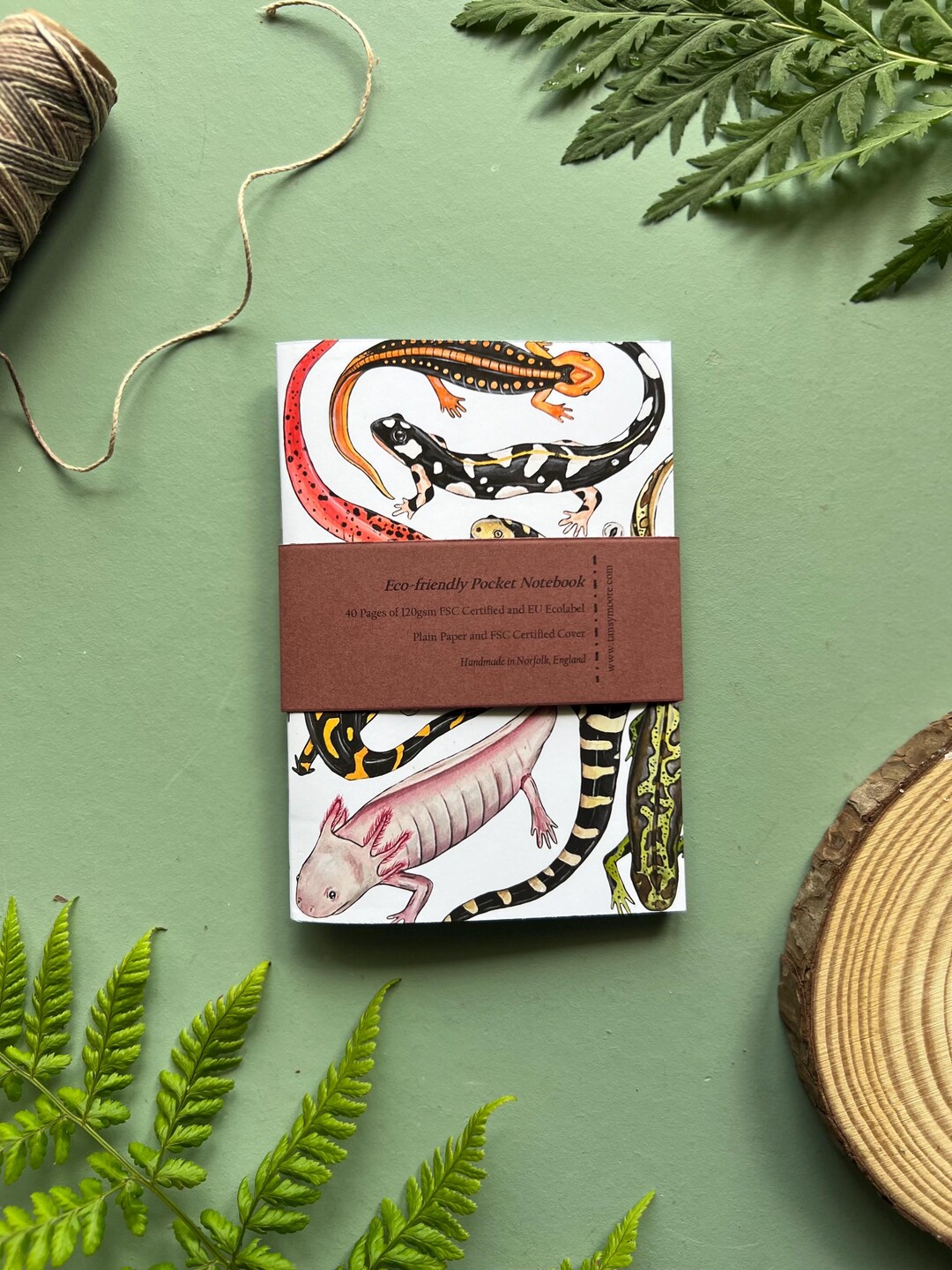 Handmade Salamander Pocket Notebook, A6 Notebook, Sketchbook ...