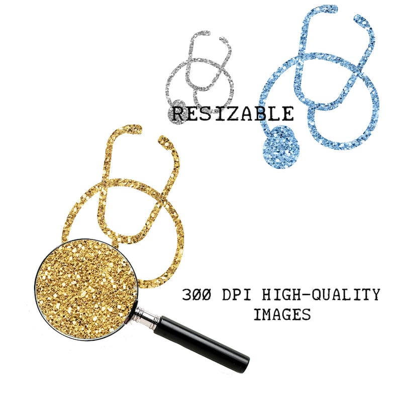Glitter Stethoscopes - Med Edition - Digital Download PNG - Etsy