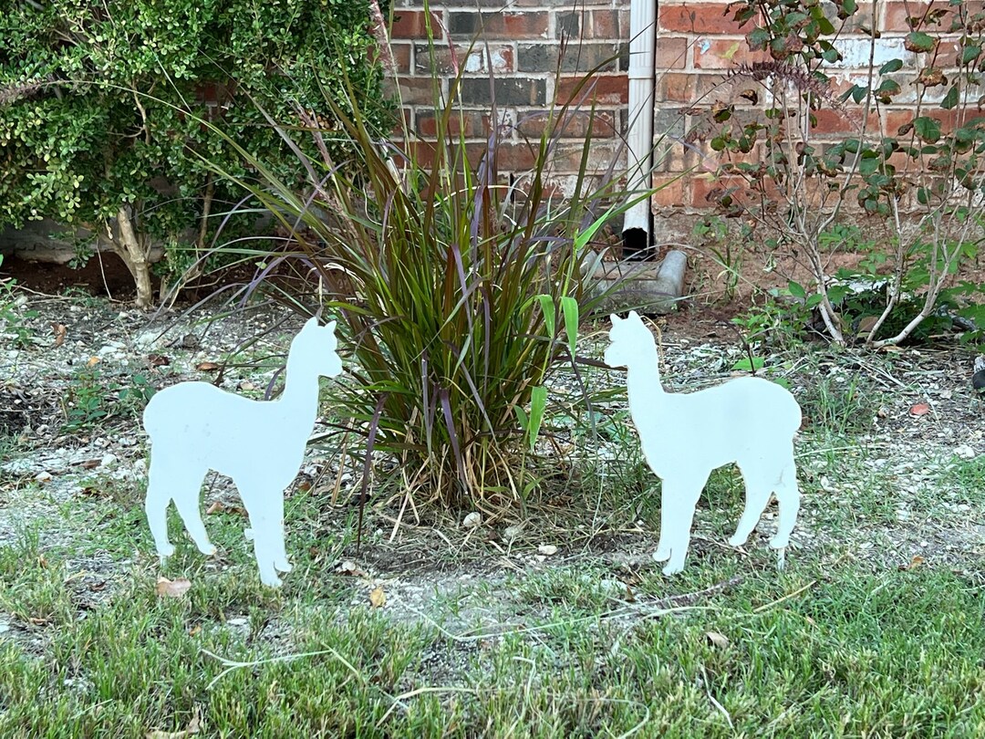 Alpaca Garden Guards - Yard Art Alpacas - Steel - Fun - House ...