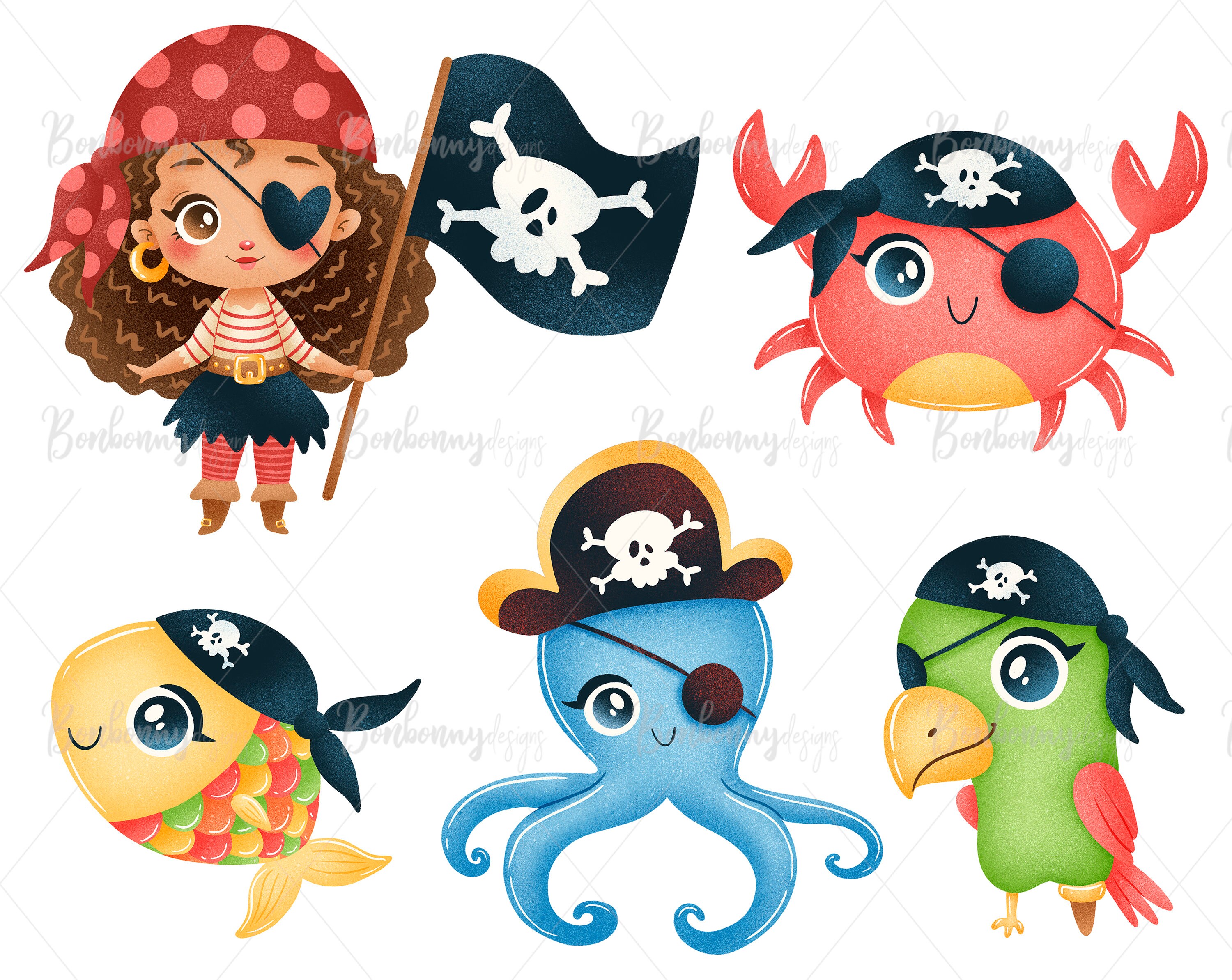 Baby Girl Pirate Clipart