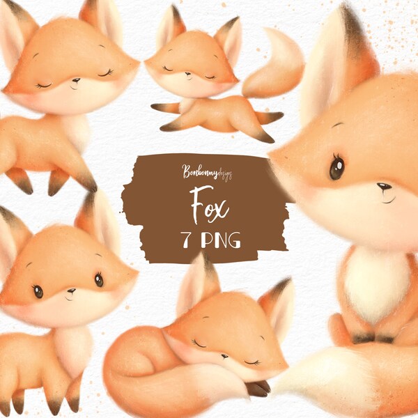 Fox Clipart - Etsy