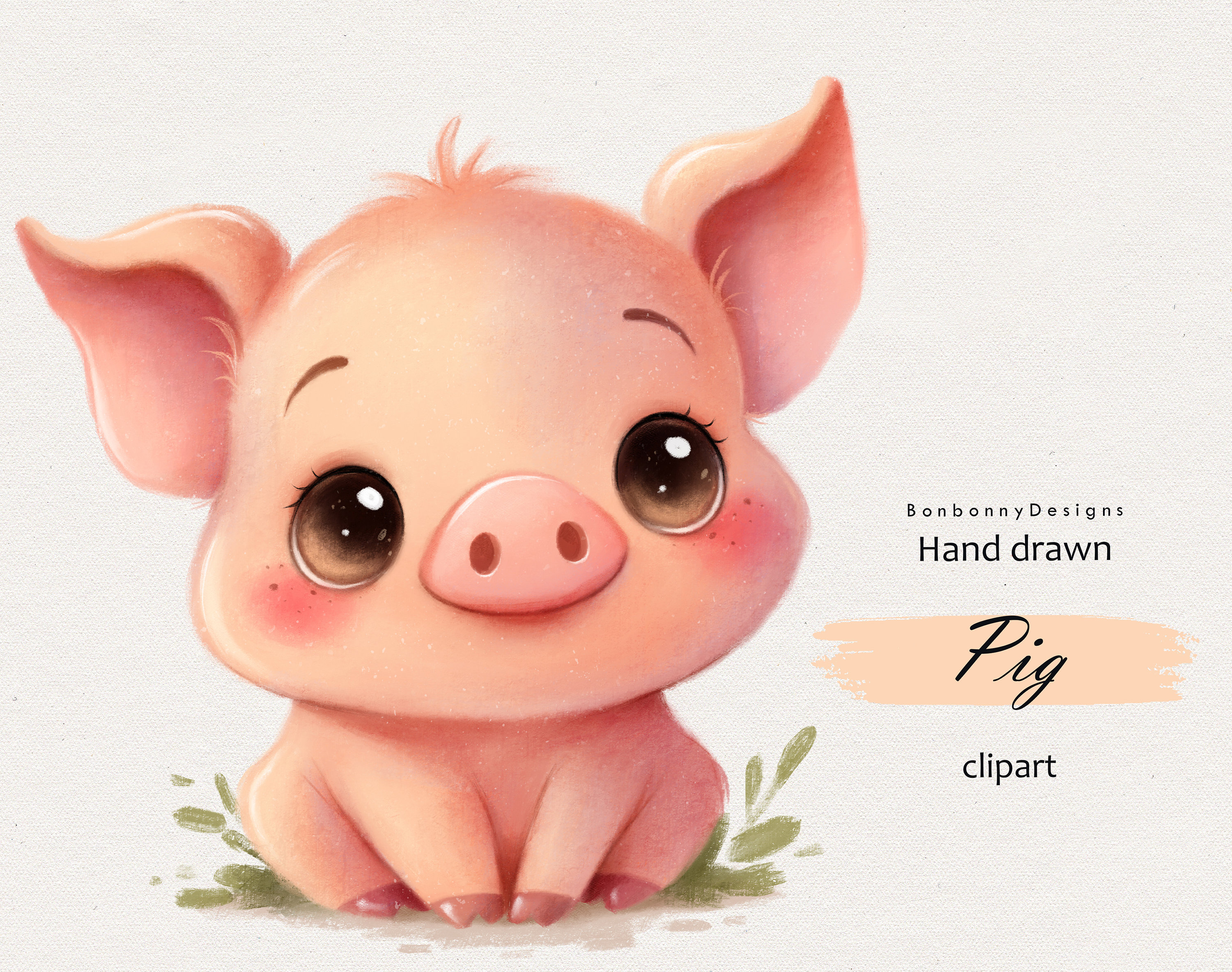 Cute Baby Pigs Clipart