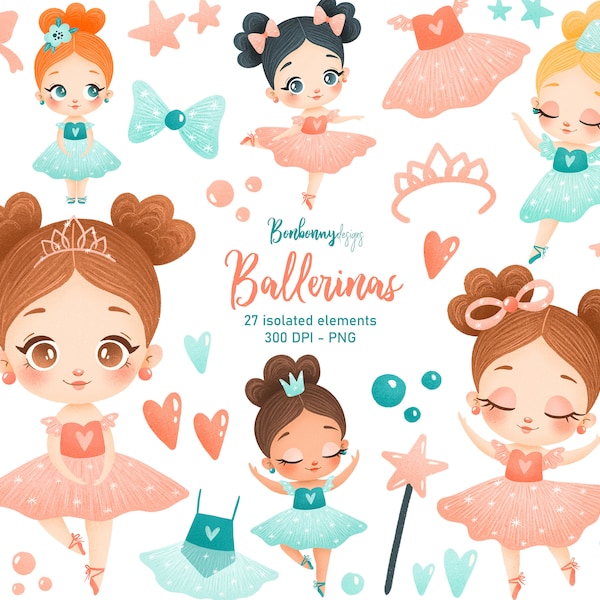 Ballerina Clipart - Etsy