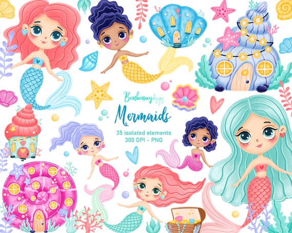 Mermaid Clipart Kids