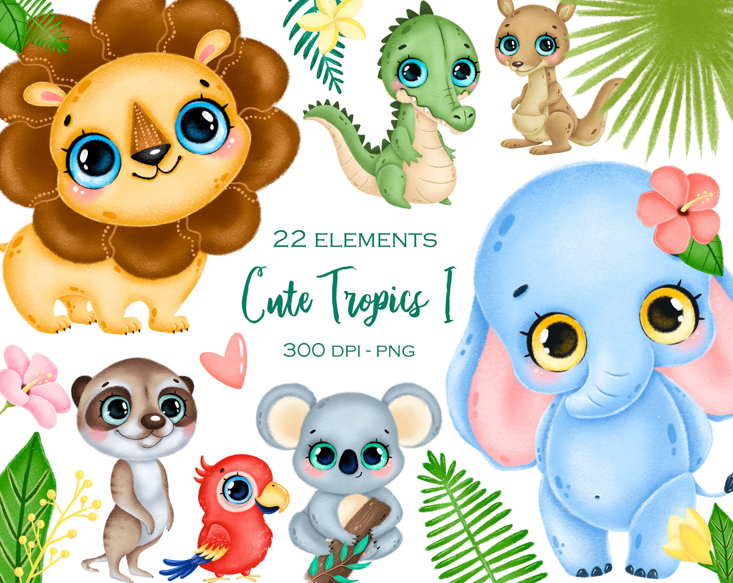 Cute Baby Jungle Animals