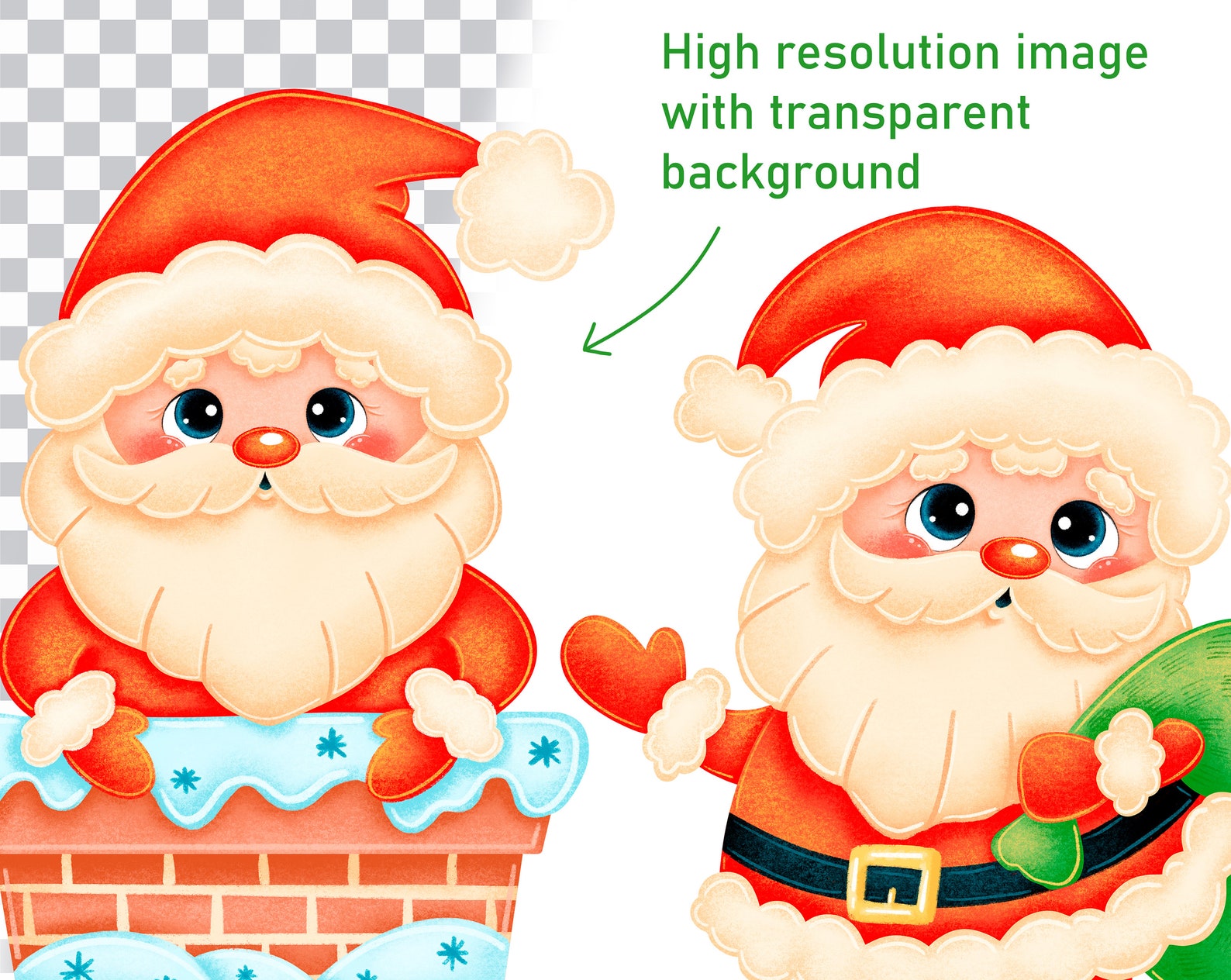 Santa Claus Clipart Mrs Claus Clipart Christmas Elf Clipart - Etsy