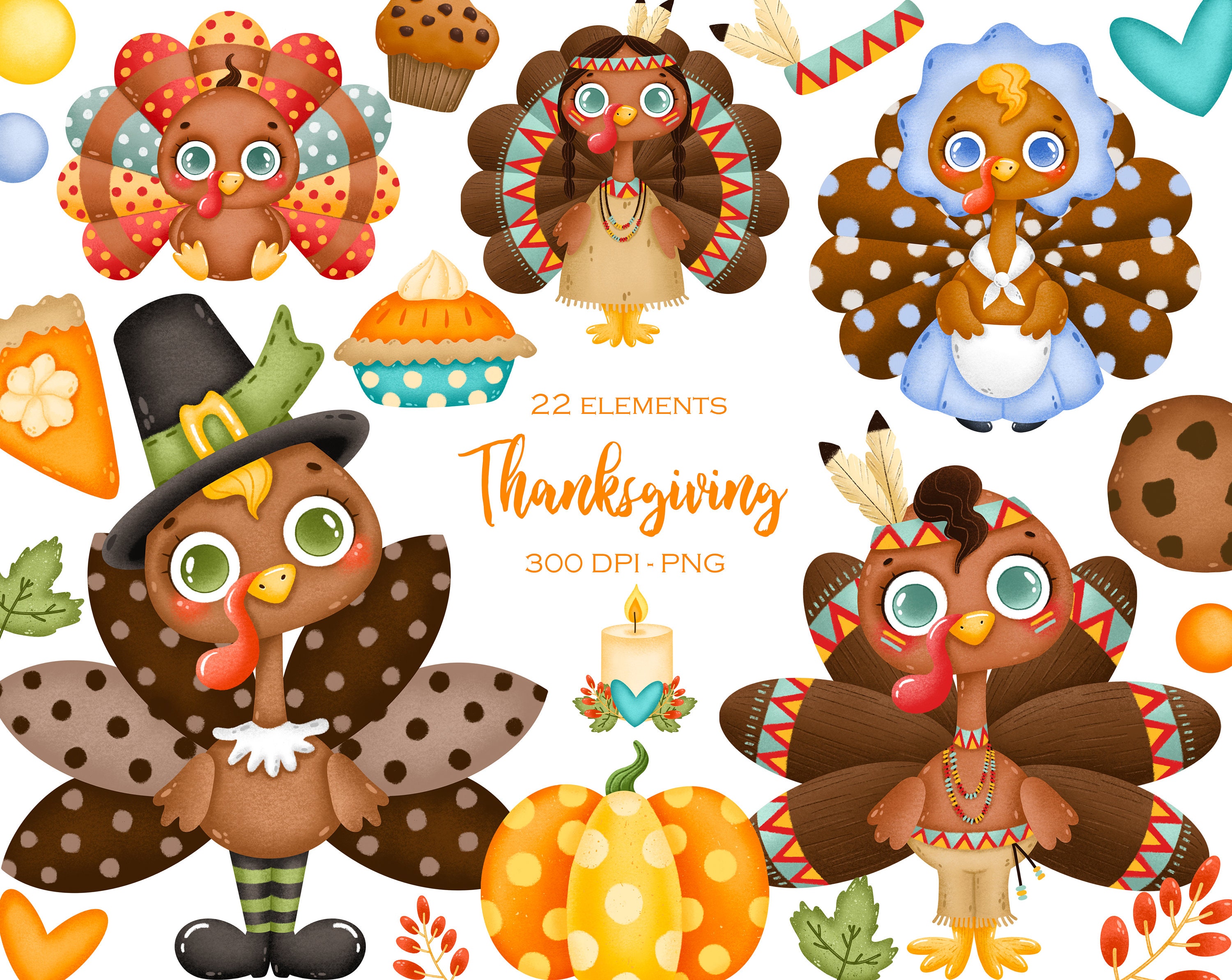 November Turkey Clip Art