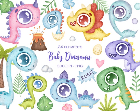 Baby Dinosaurs Clipart Dino Clipart Digital Download - Etsy Canada
