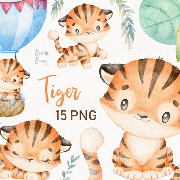 Tiger Watercolor - Etsy