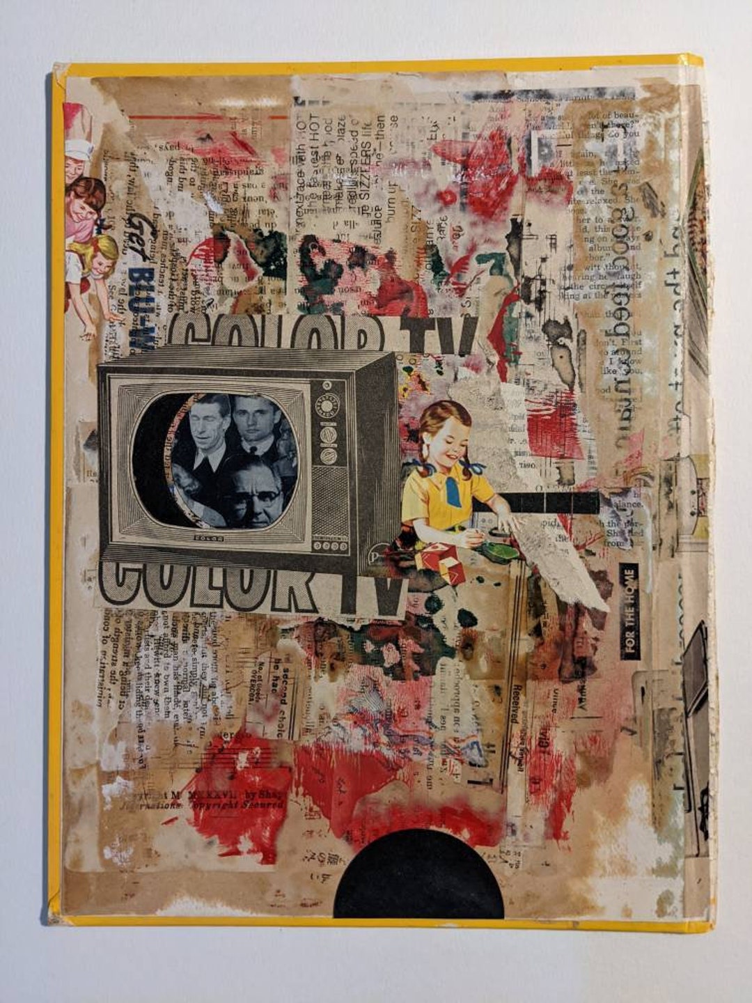 Color TV 8 1/2 X 11 Original Collage by - Etsy