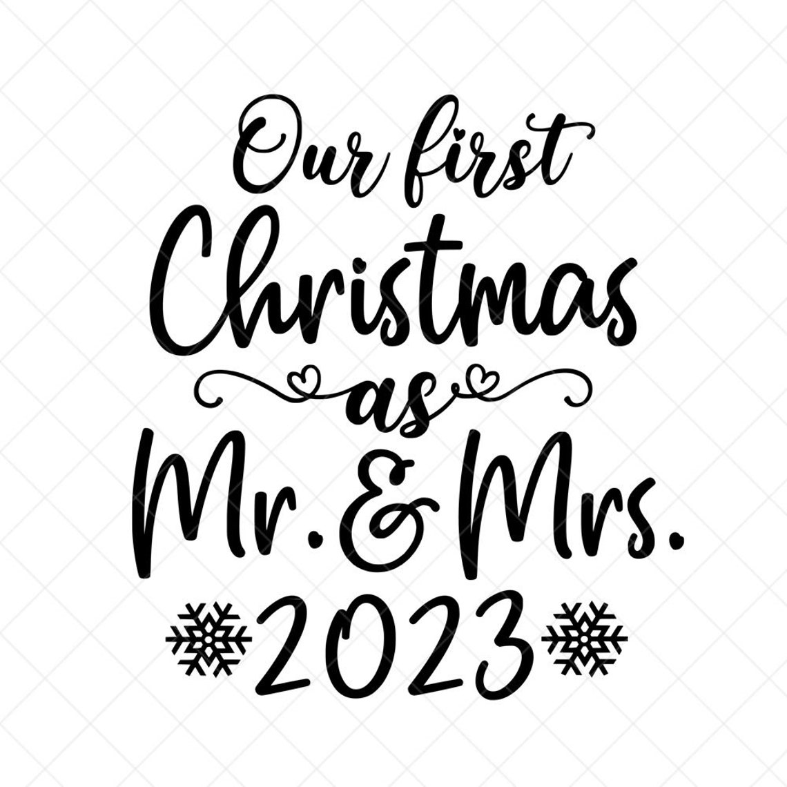 Our First Christmas as Mr. and Mrs. SVG Bride and Groom SVG - Etsy