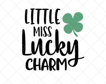 Little Miss Lucky Charm Svg St. Patrick's Day Cut Files - Etsy