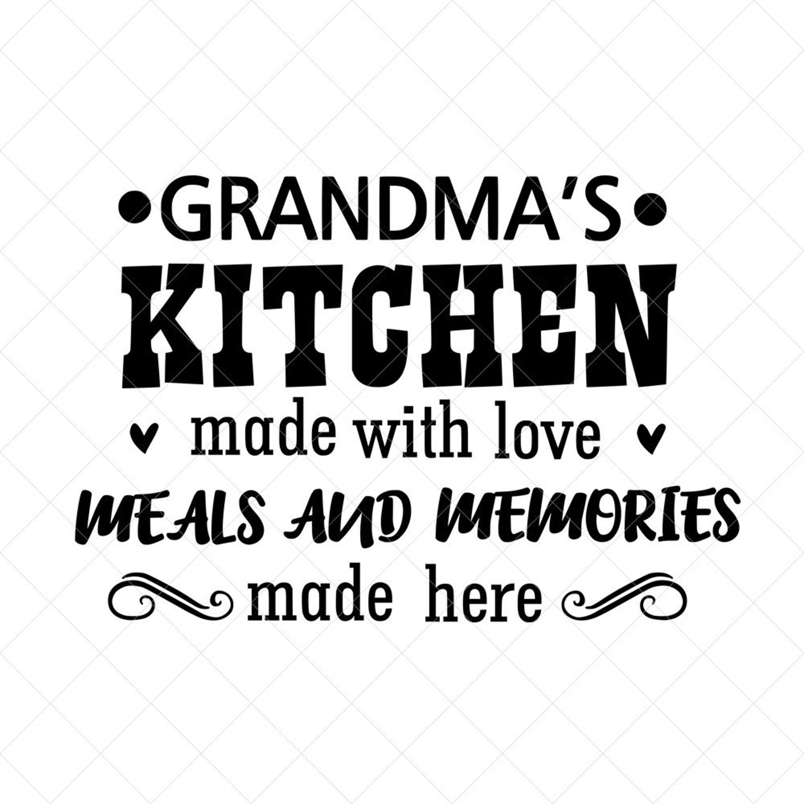 Grandma's Kitchen Sign Svg Grandma Svg Grandmother Svg - Etsy
