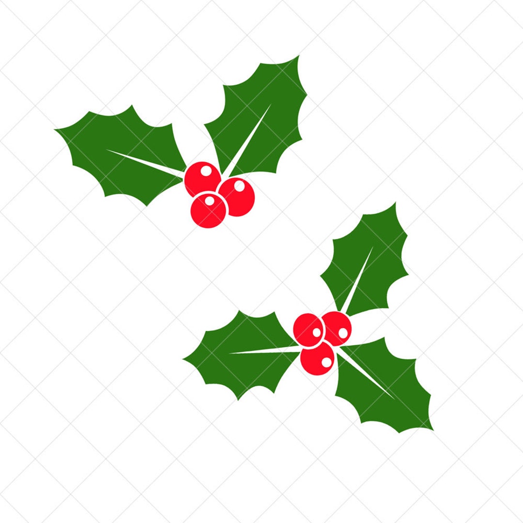 Holly Set SVG, Christmas SVG, Holiday SVG, Png, Eps, Dxf, Cricut, Cut ...