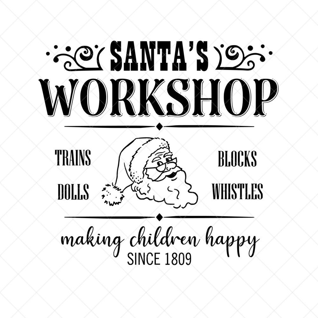 Santa's Workshop Sign SVG, Christmas SVG, Holiday SVG, Png, Eps, Dxf ...