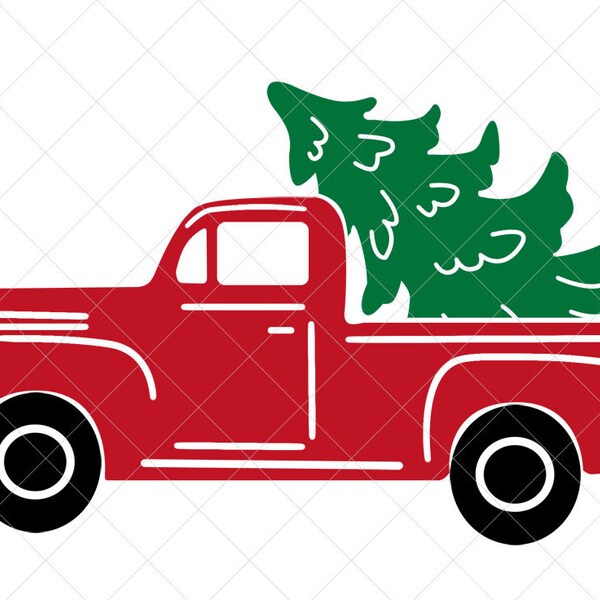 Svg Files for Cricut Christmas Tree Truck - Etsy