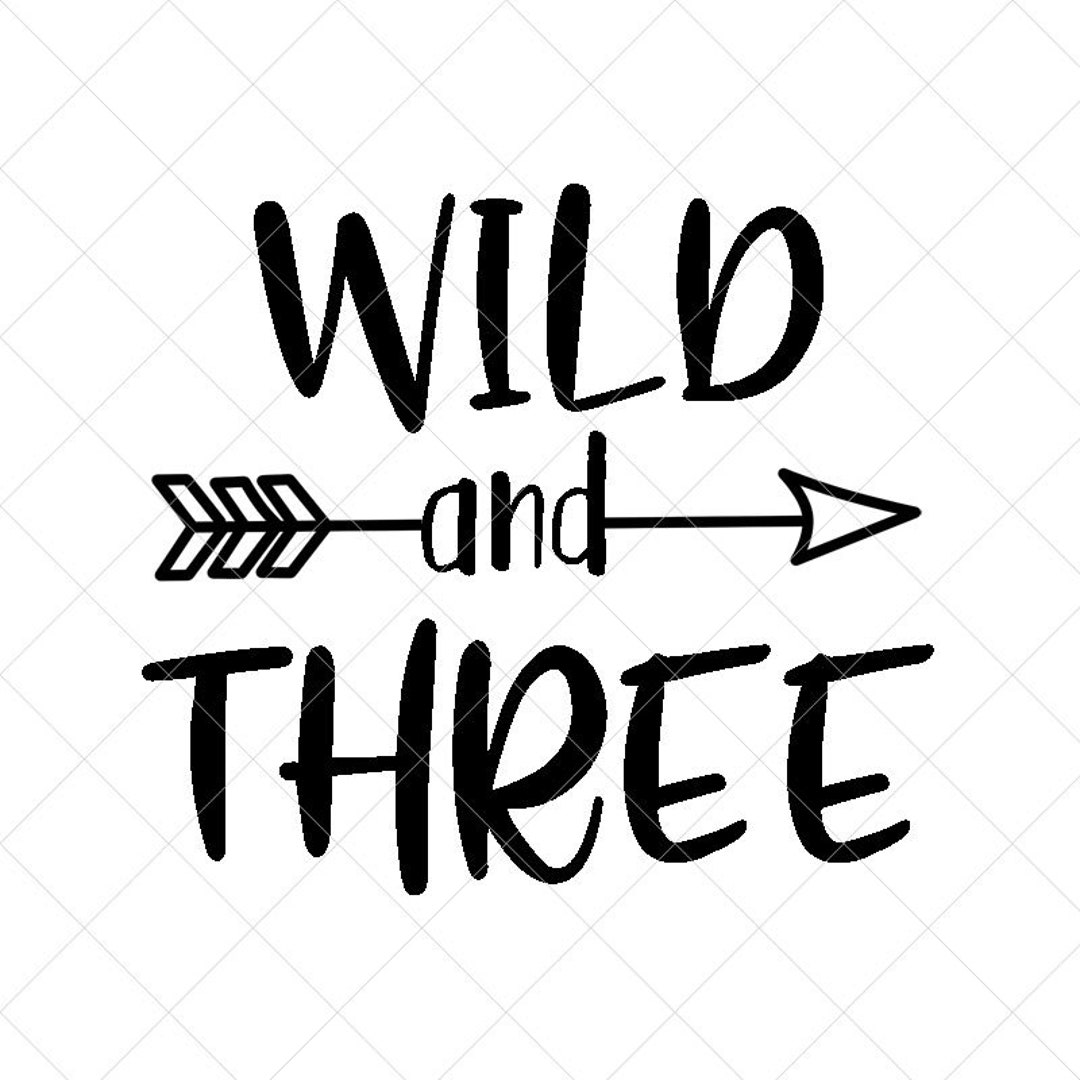 Wild and Three SVG, Third Birthday SVG, Little Child SVG, Png, Eps, Dxf ...