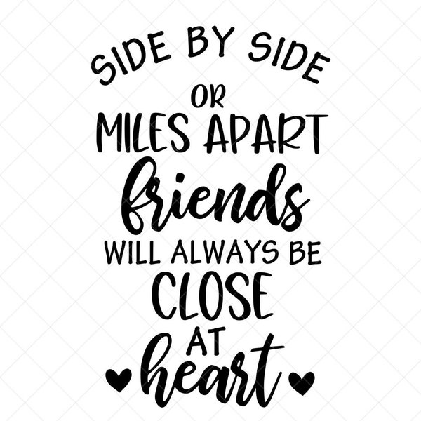 Side by Side or Miles Apart - Etsy