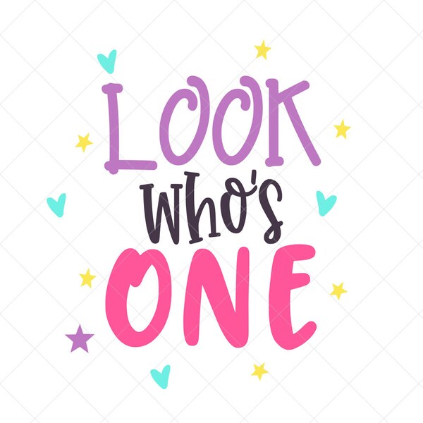 Look Whos One - Etsy