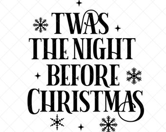Twas the Night Before Christmas Page SVG & PDF - Etsy