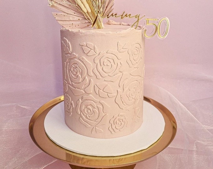 Wild Flower Cake Stencil - Etsy