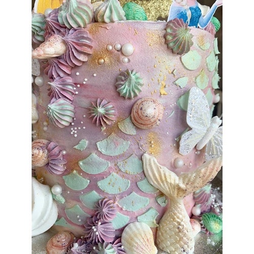 Mermaid Birthday Cake Topper 3D Cake Topper With Shaker - Etsy Canada
