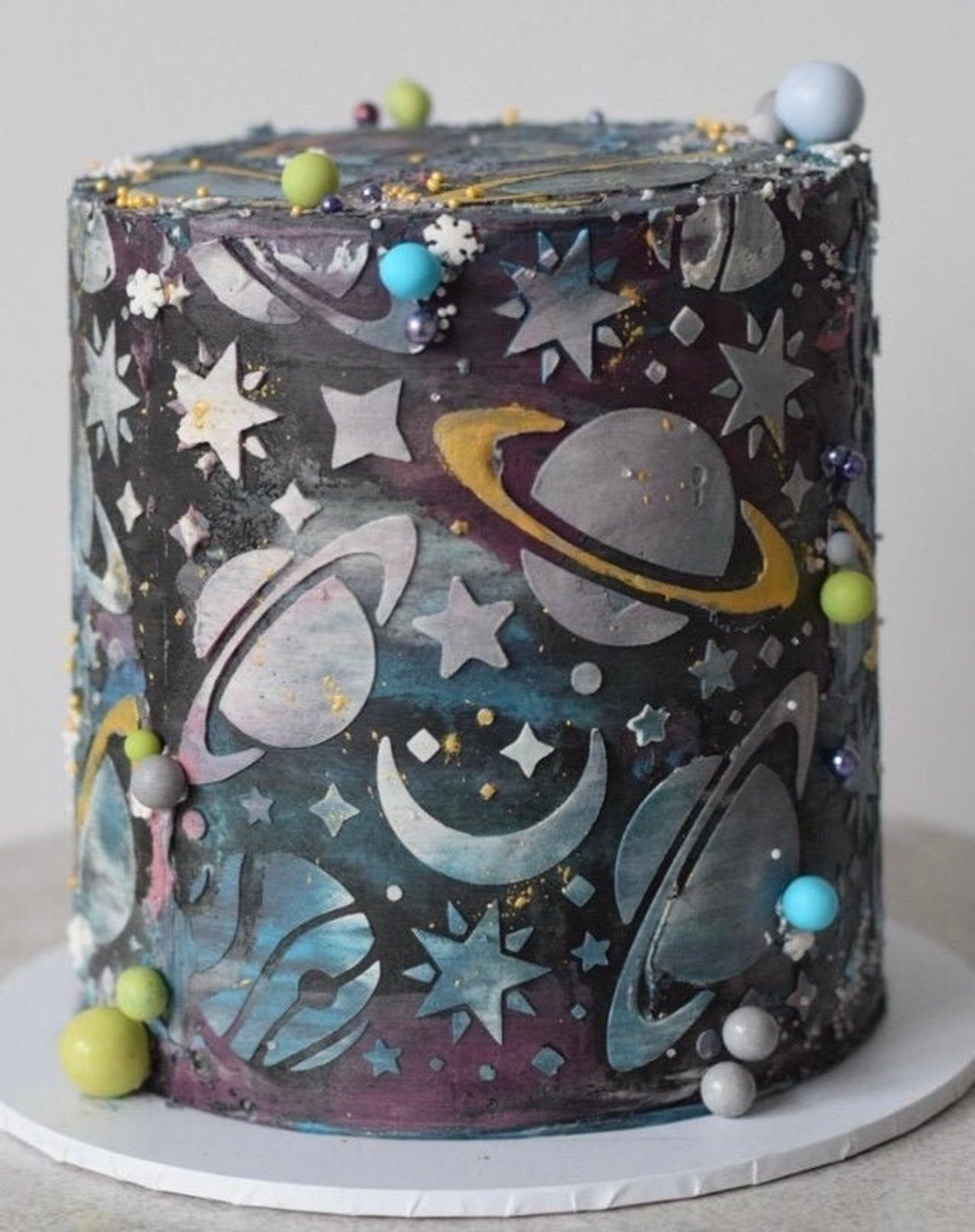 Space Cake Stencil - Etsy