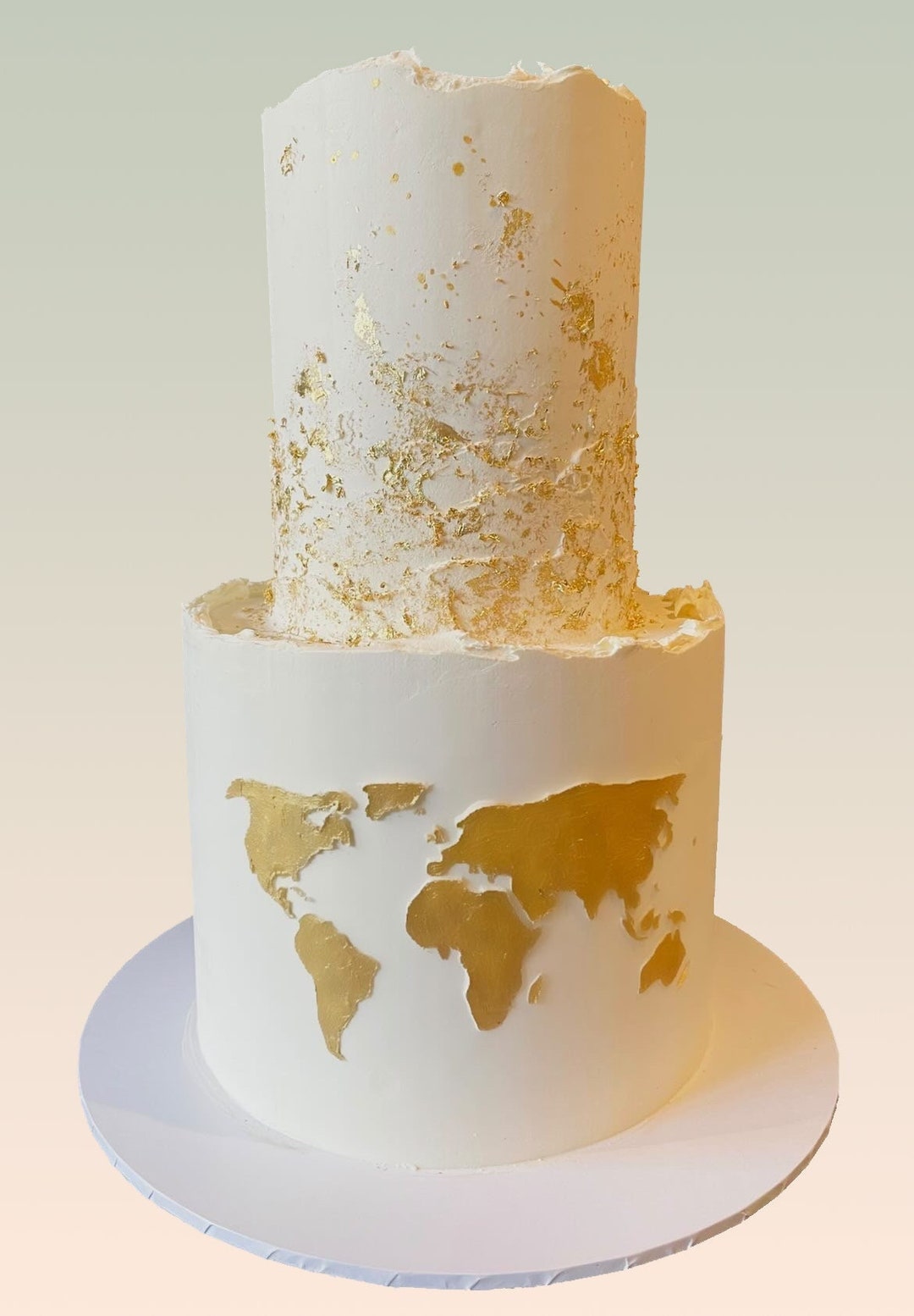 World Map Cake Stencil Buttercream Cakes Celebration Cakes - Etsy