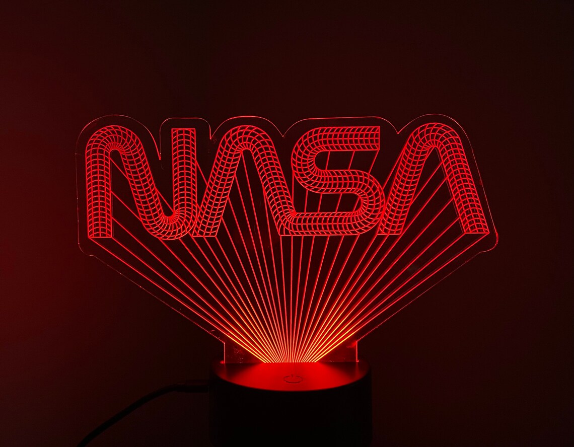 Small Nasa Worm Logo Color Change LED Light / Launch to Outerspace With ...