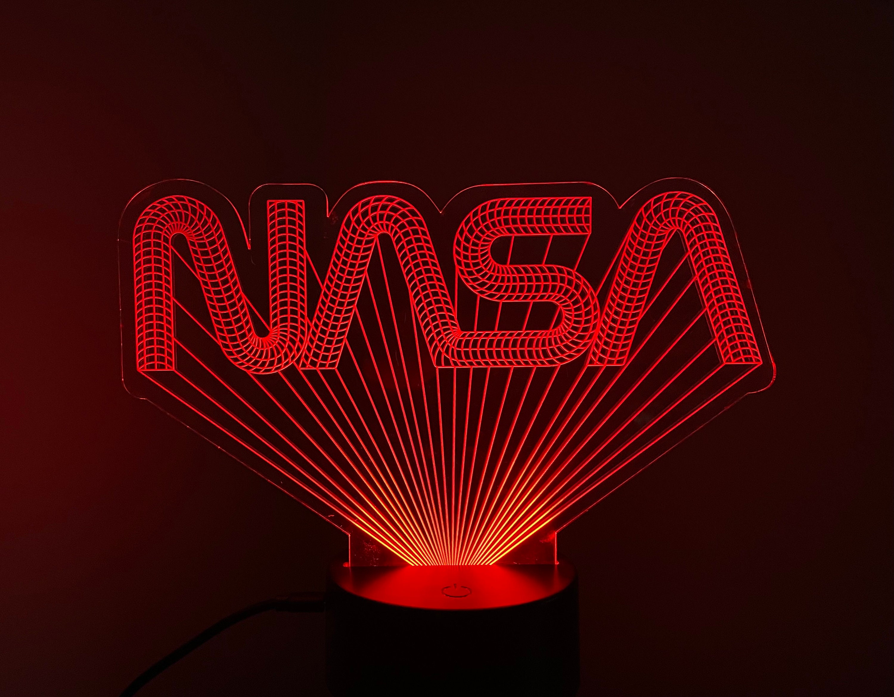 Small Nasa Worm Logo Color Change LED Light / Launch to Outerspace With ...