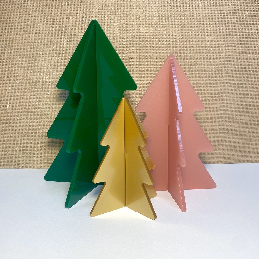 Customizable Acrylic Winter Tree Decor | Holiday Christmas Tree | Multi ...