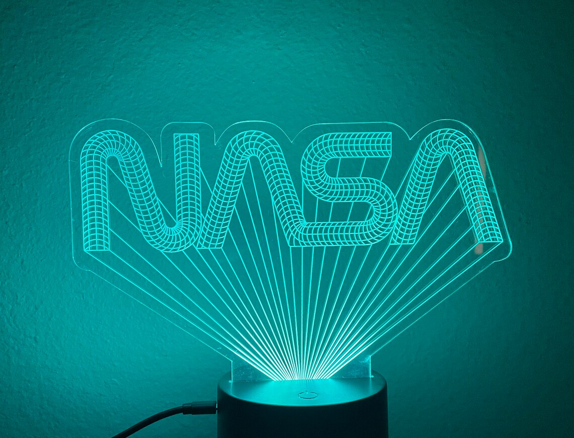 Small Nasa Worm Logo Color Change LED Light / Launch to Outerspace With ...