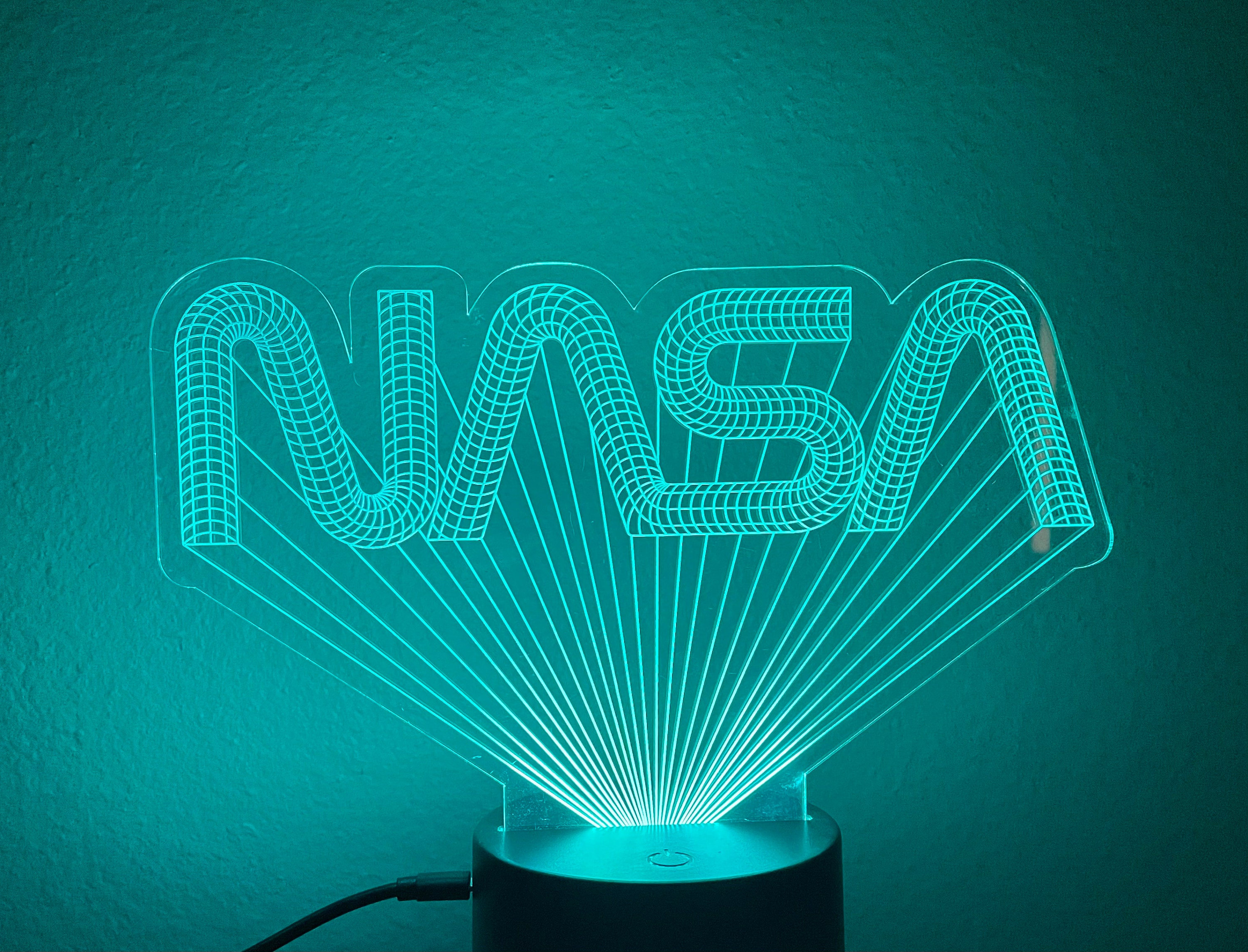 Small Nasa Worm Logo Color Change LED Light / Launch to Outerspace With ...