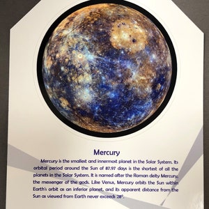 Solar System (9) Planet Sticker Decals on Informational Cards - Etsy