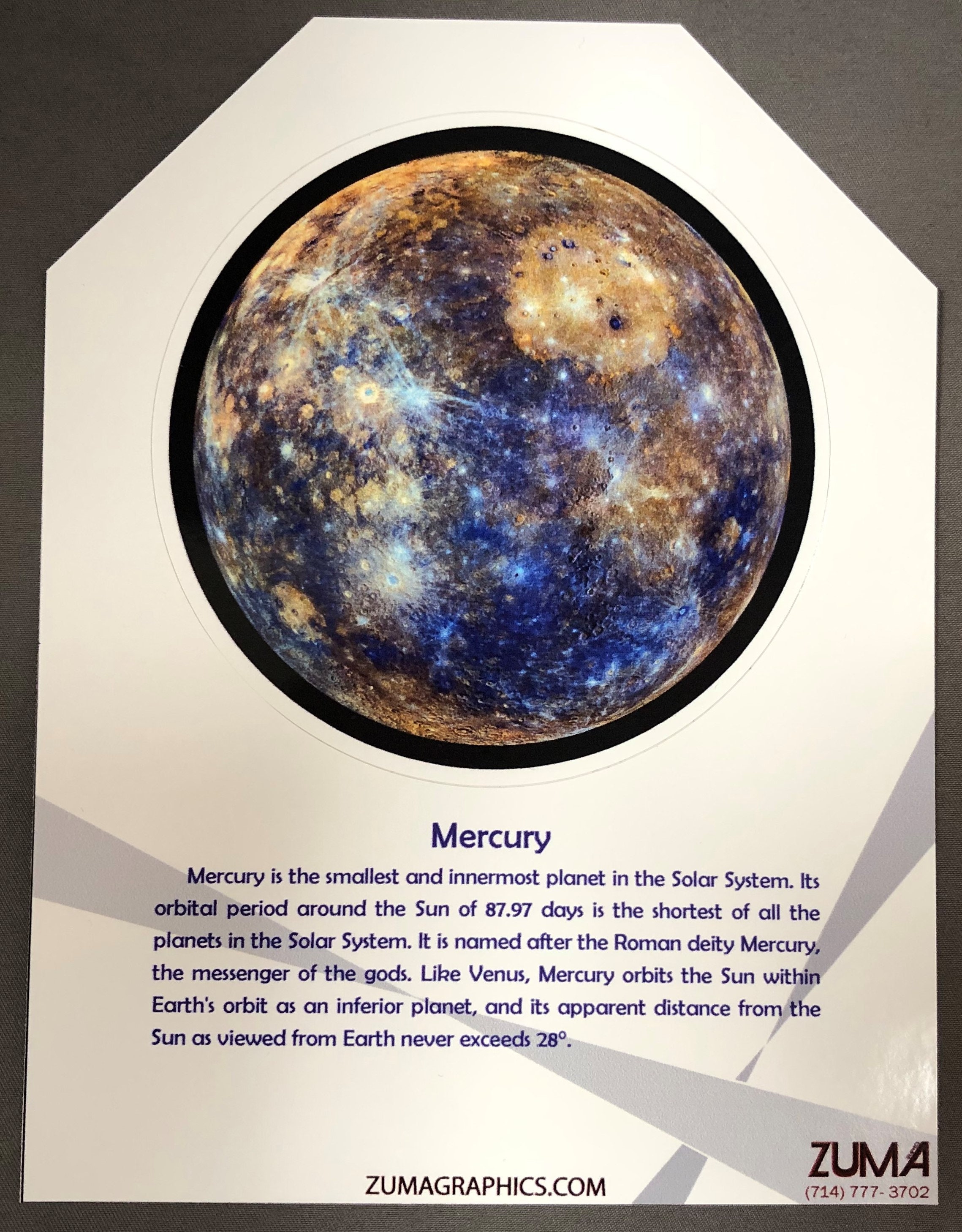 Solar System 9 Planet Sticker Decals on Informational Cards | Etsy