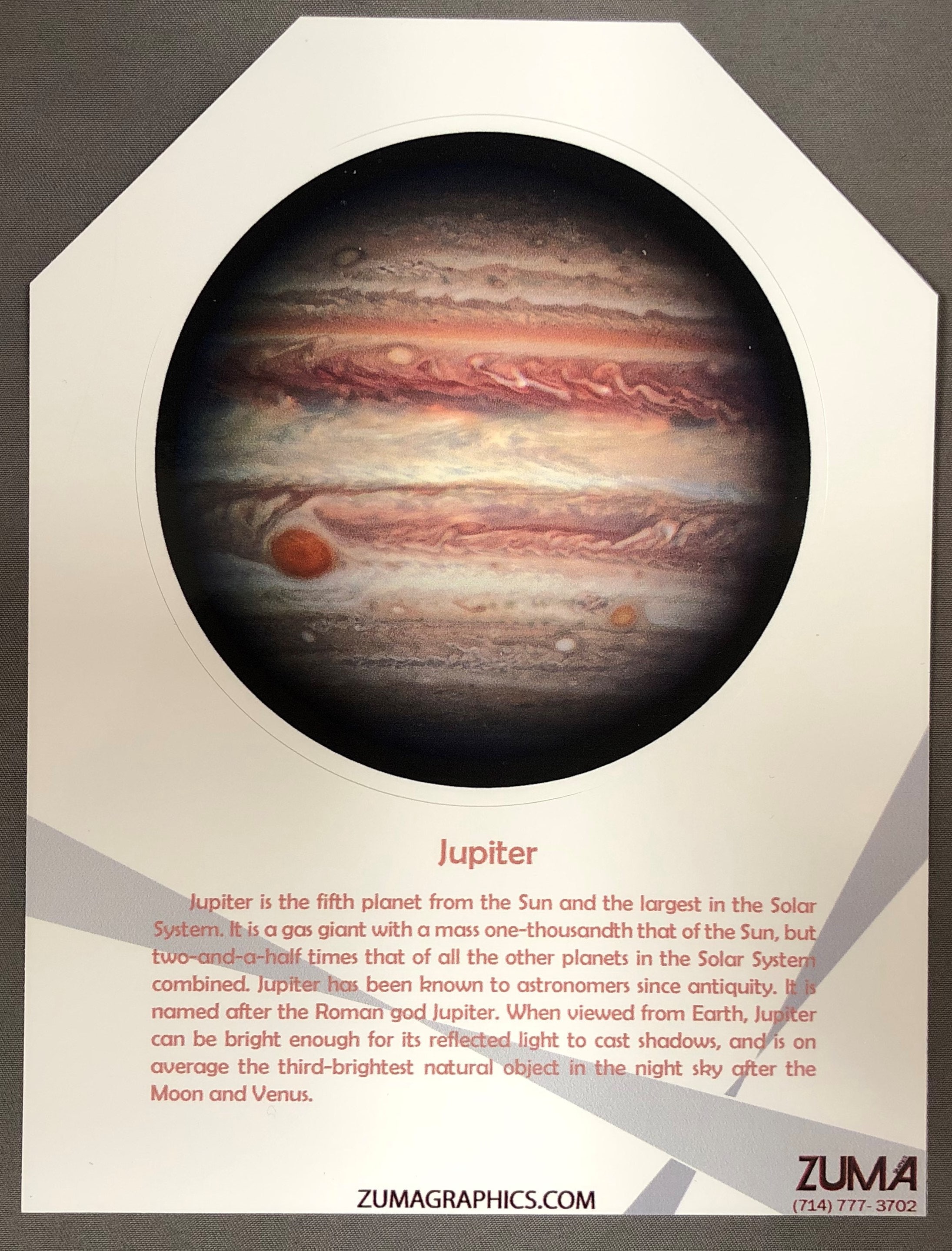 Solar System 9 Planet Sticker Decals on Informational Cards | Etsy