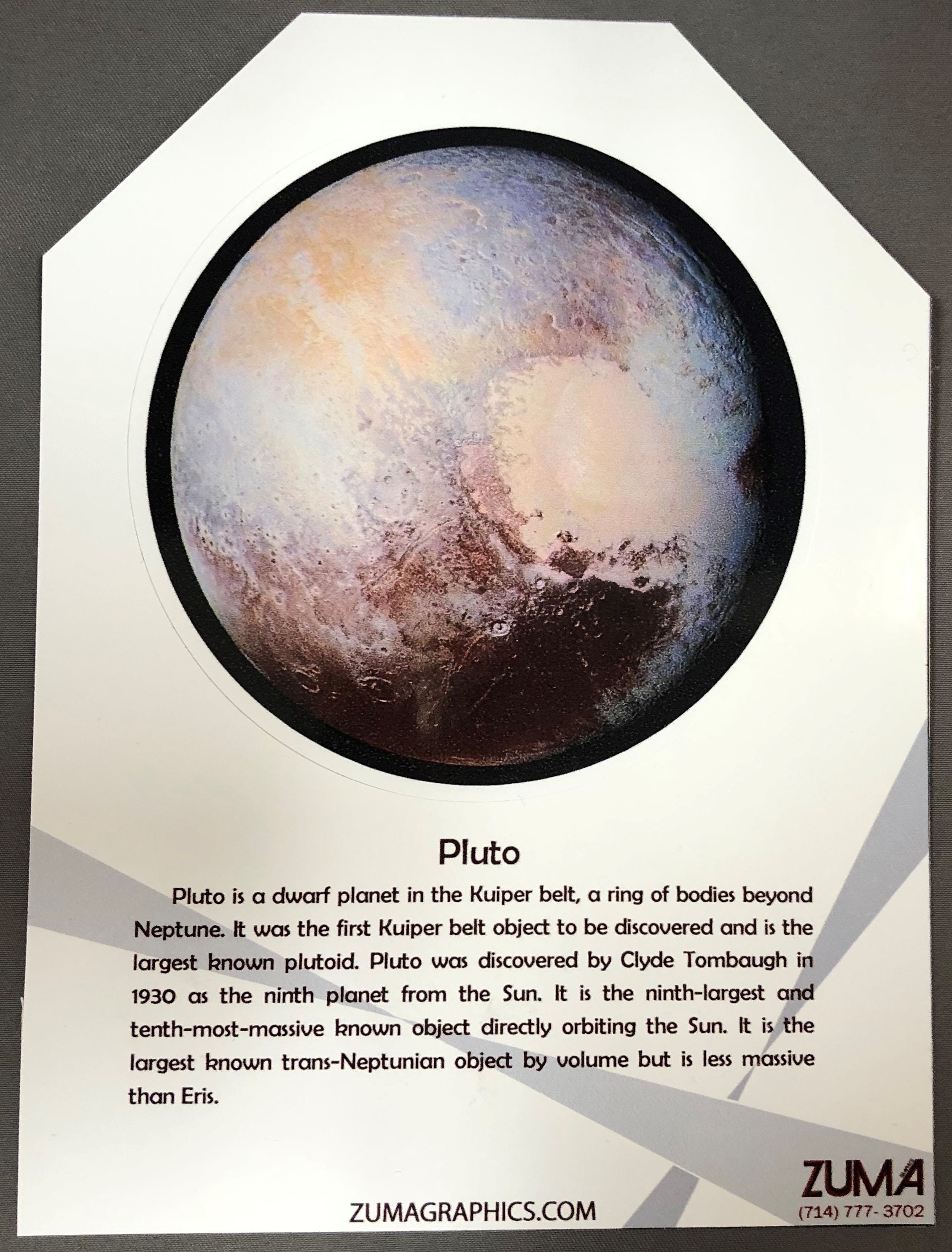 Solar System 9 Planet Sticker Decals on Informational Cards | Etsy