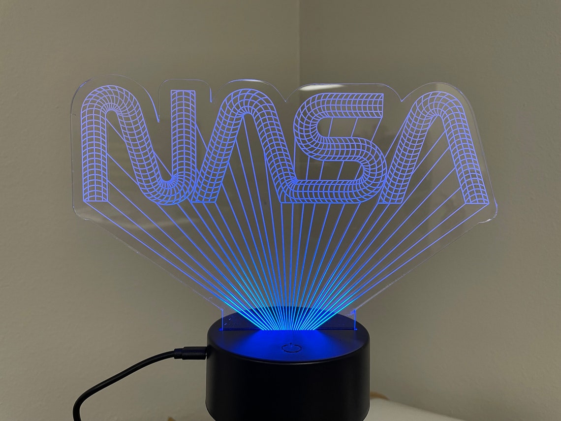 Small Nasa Worm Logo Color Change LED Light / Launch to Outerspace With ...