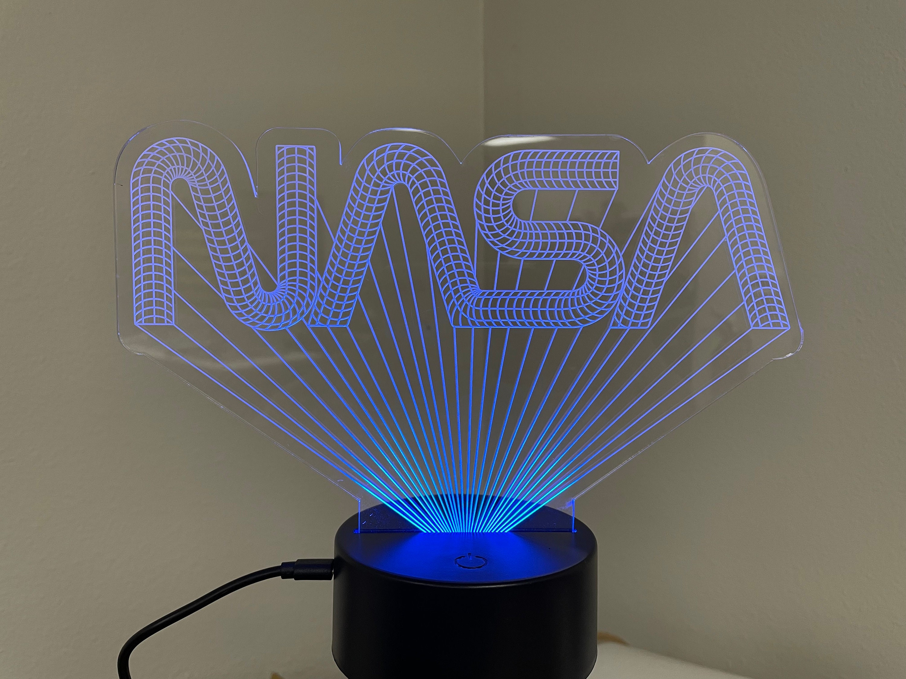 Small Nasa Worm Logo Color Change LED Light / Launch to Outerspace With ...