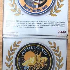 14 NASA Apollo Mission Sticker Decals Collector's Edition - Etsy