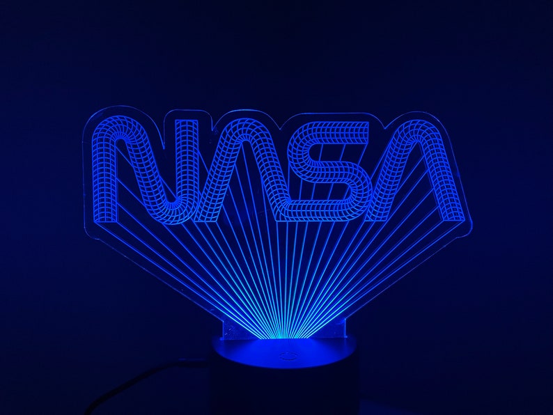 Small Nasa Worm Logo Color Change LED Light / Launch to Outerspace With ...