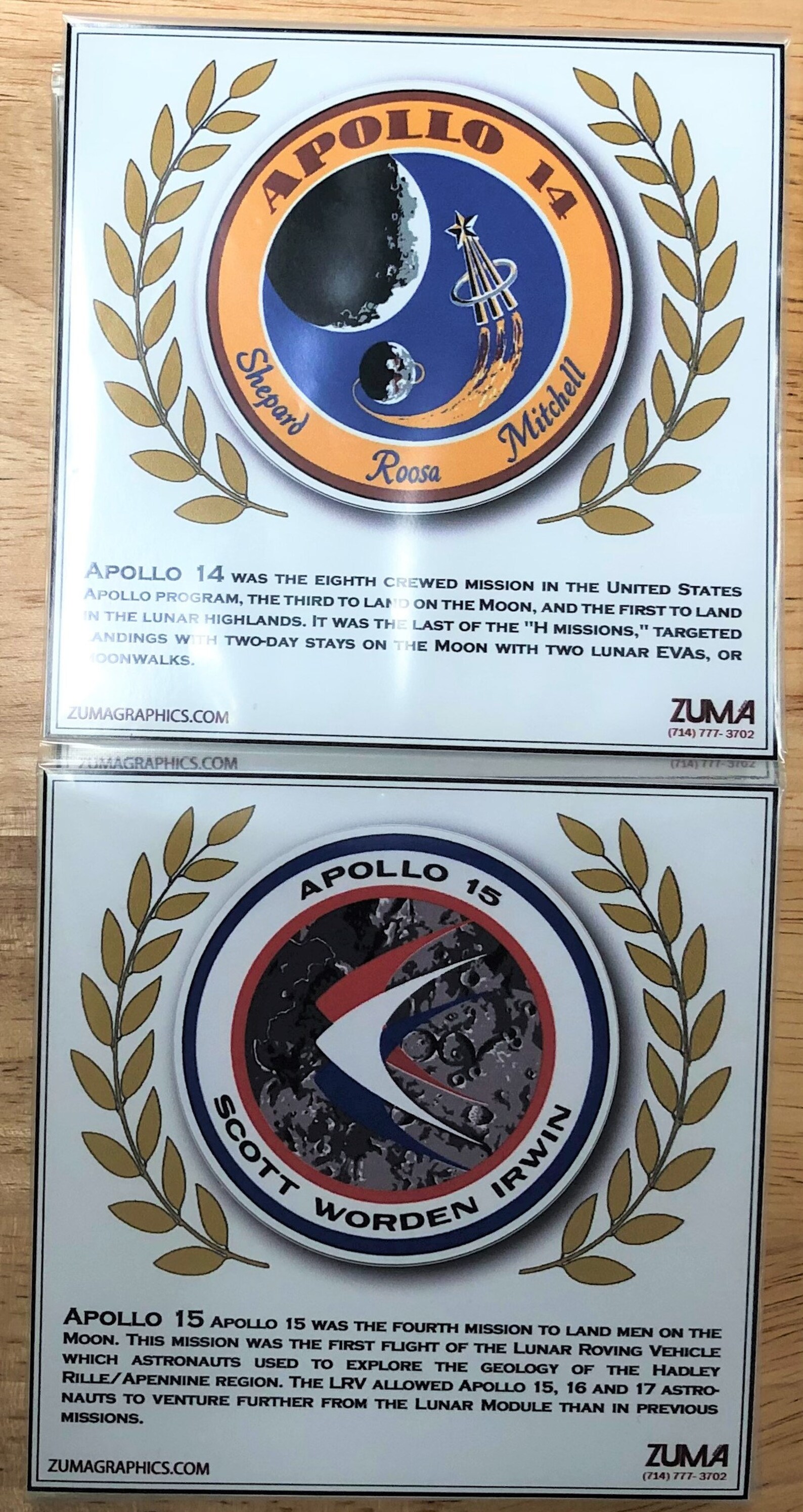 14 NASA Apollo Mission Sticker Decals Collector's Edition - Etsy