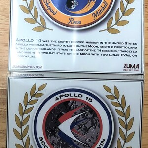 14 NASA Apollo Mission Sticker Decals Collector's Edition - Etsy