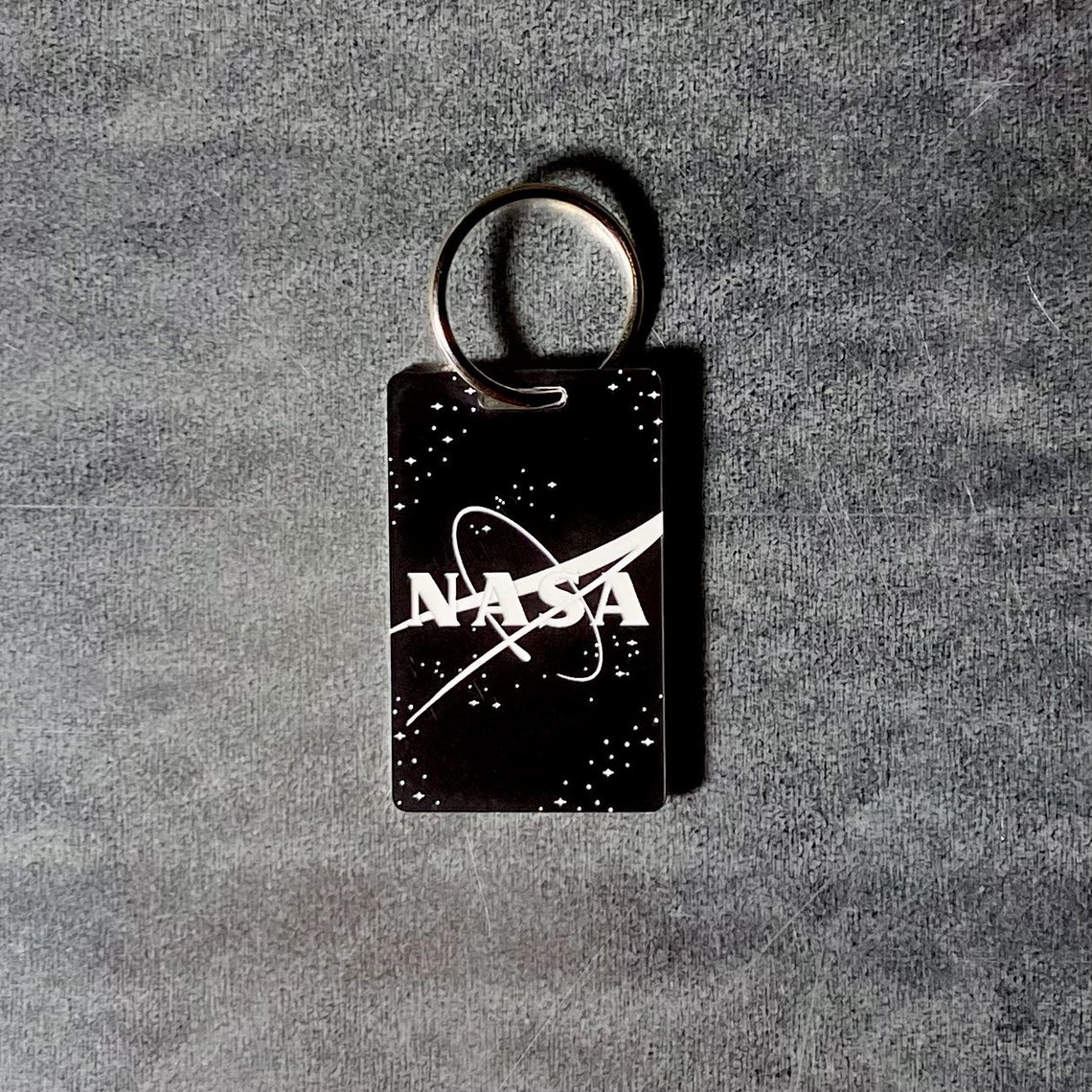 Nasa Logo Luggage Tag & Keychain Bundle/ Black and White Mini Keychain ...