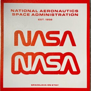 NASA Red Logo Stickers - Etsy