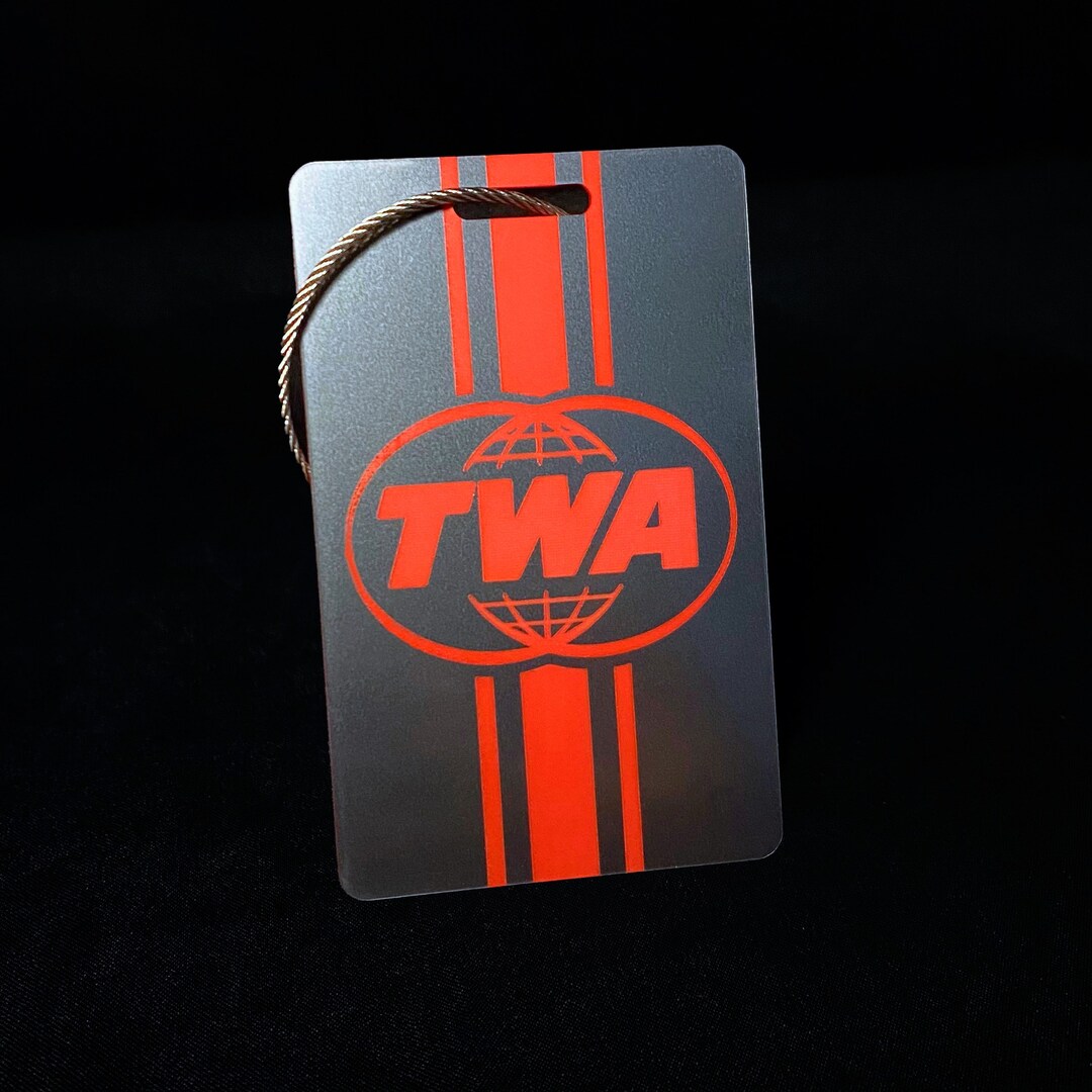 TWA Retro-inspired Engraved Luggage Tag - Etsy